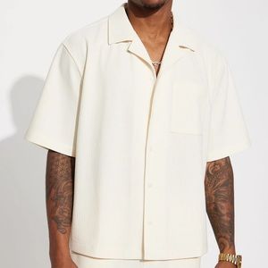 Shirts | Button Down Off White Short Sleeve | Poshmark